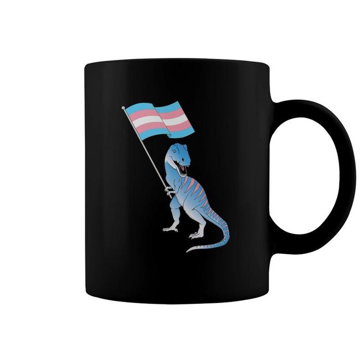 Transgender Dinosaur Trans Pride Lgbt Pride Flag Pronouns Coffee Mug ...
