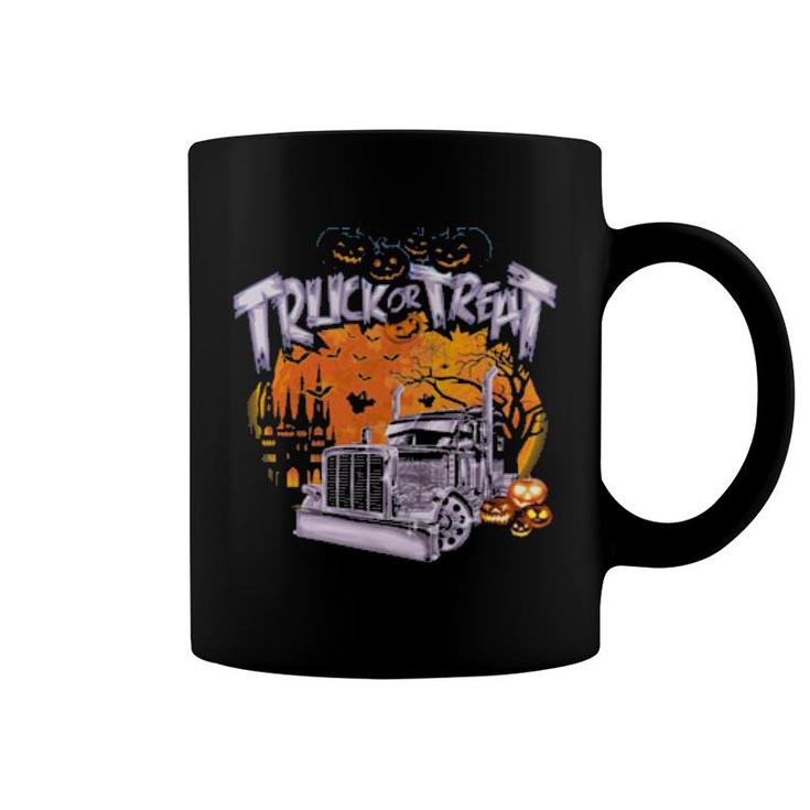 Trick Or Treat Truck Halloween Coffee Mug | Mazezy