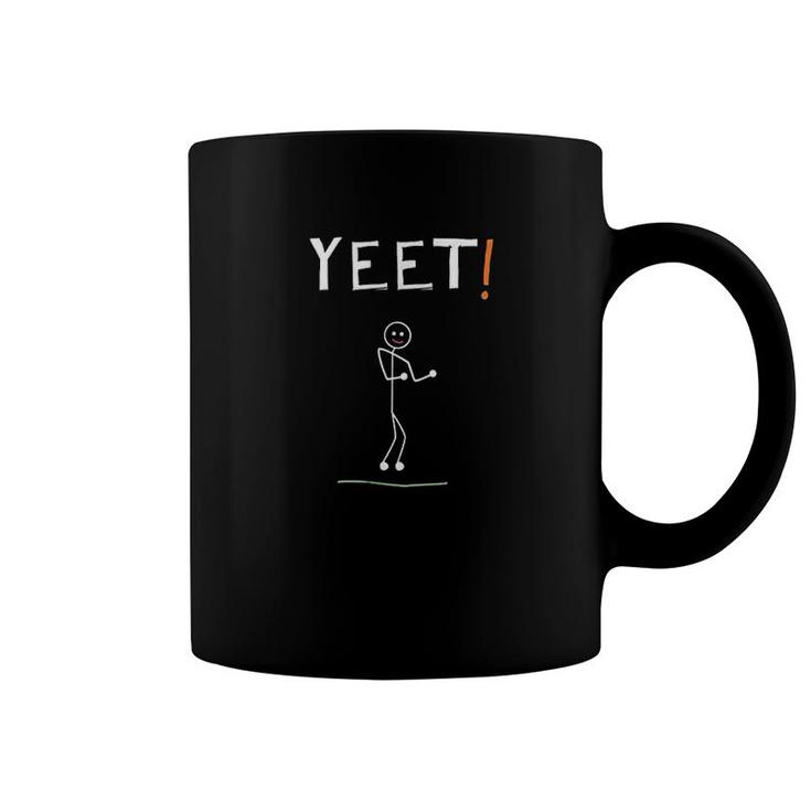 Yeet Meme Dancing Stick Figure Coffee Mug | Mazezy