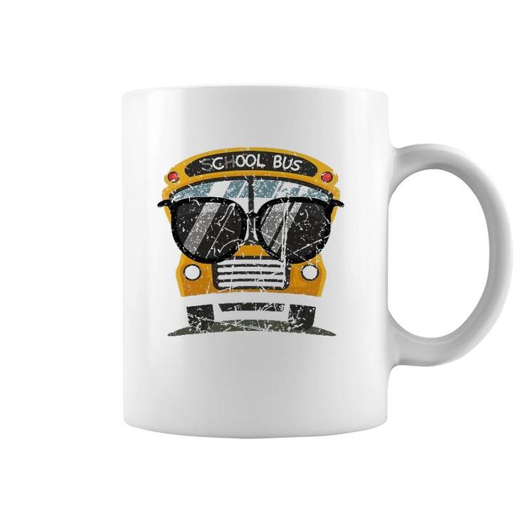 Cool Bus With Sunglasses School Bus Party Coffee Mug | Mazezy