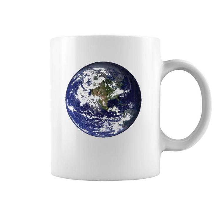 Earth Planet Flat Earth North America Globe Space Clouds Coffee Mug ...