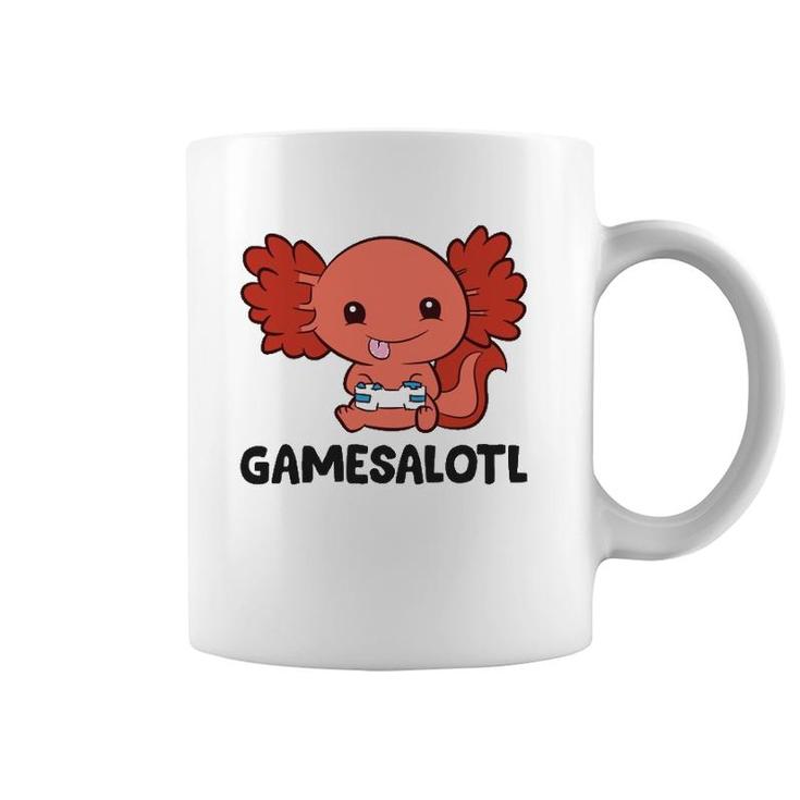Funny Axolotl Lover Gamesalotl Gamer Axolotl Coffee Mug | Mazezy