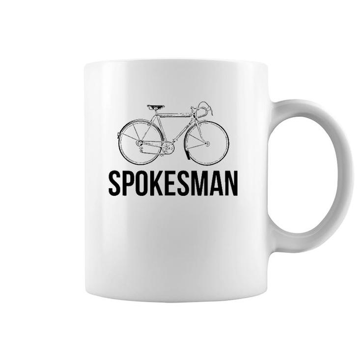 Funny Bike Rider Pun Spokesperson Cyclist Bicycle Coffee Mug | Mazezy