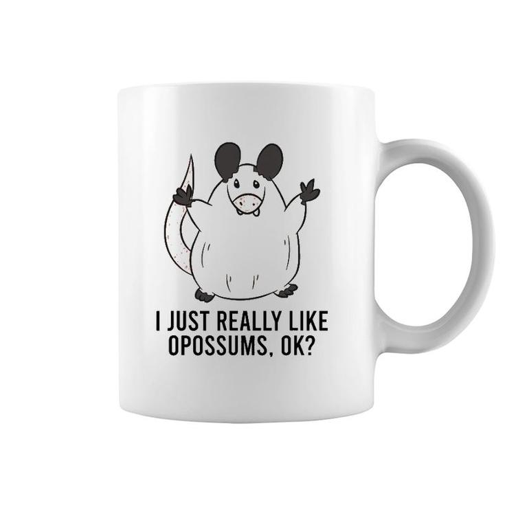 Funny Opossum I Just Really Like Opossums Coffee Mug | Mazezy