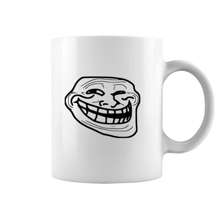 Internet Troll Meme Big Smiley Face Coffee Mug | Mazezy