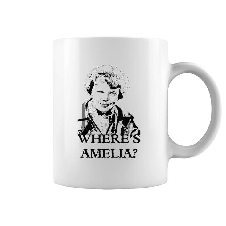 Missing Person Female Aviator Where's Amelia Coffee Mug | Mazezy