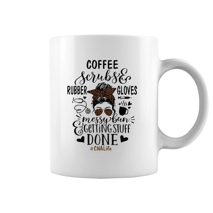 Ph Leopard Messy Bun Nurse Cna Life Nursing Coffee Coffee Mug | Mazezy