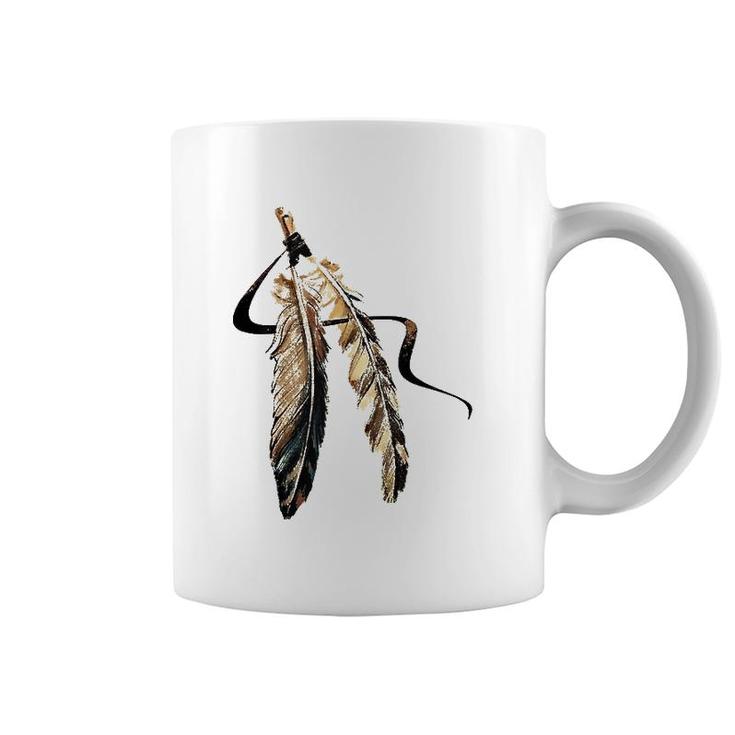 Southwest Native American Indian Tribal Art Colorful Feather Coffee Mug ...