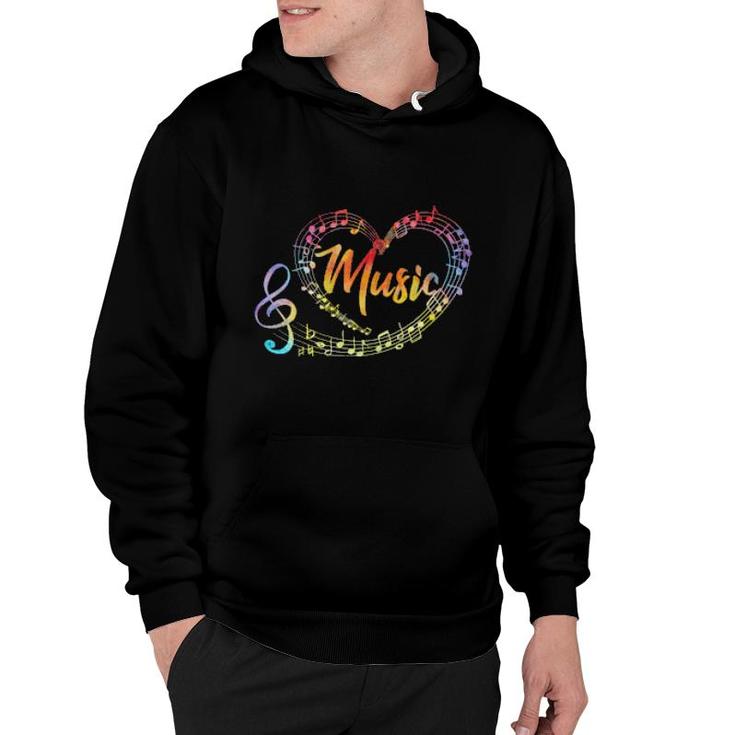 Colorful Musician Musical Instrument Music Notes Treble Clef Hoodie ...