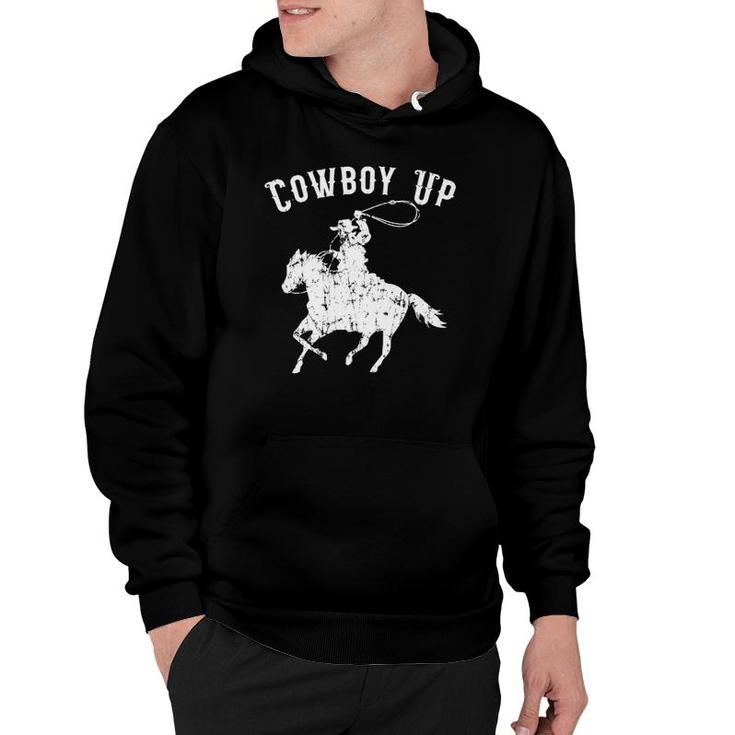Cowboy Up Design For Rodeo Fans And Western Lover Premium Hoodie | Mazezy