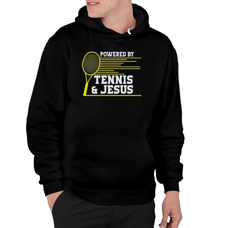 Powered By Tennis & Jesus Gift Hoodie | Mazezy