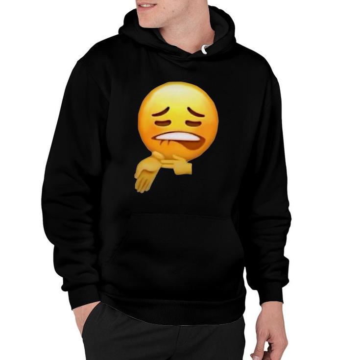 Sheesh Face Meme Biting Lip And Pointing At Arm Hoodie | Mazezy