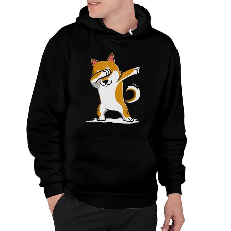 Shiba Inu Cute Dabbing Funny Dab Dance Gif Hoodie | Mazezy