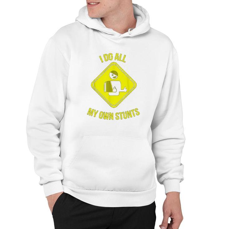 Stunt Woman Broken Arm Recovery Get Well Hoodie | Mazezy