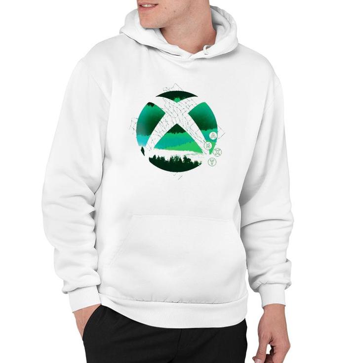 Xbox Terrain Grid With Buttons Hoodie | Mazezy