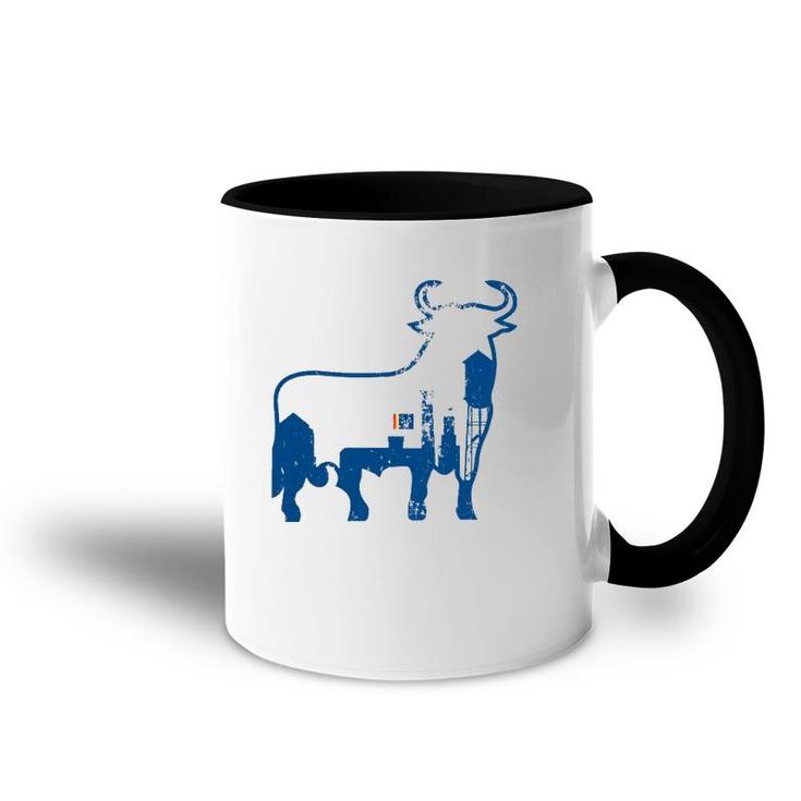 Durham Nc City Skyline Standing Bull Silhouette Coffee Mug | Mazezy