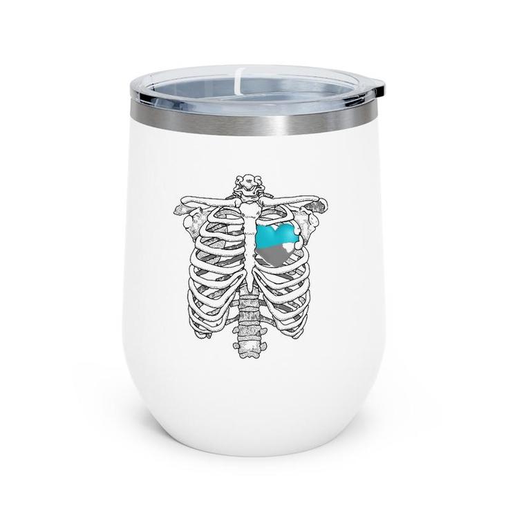 Autosexuality Heart Ribcage Proud Gift Autosexual Pride Flag Wine ...