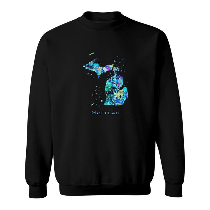 Michigan Map Sweatshirt | Mazezy