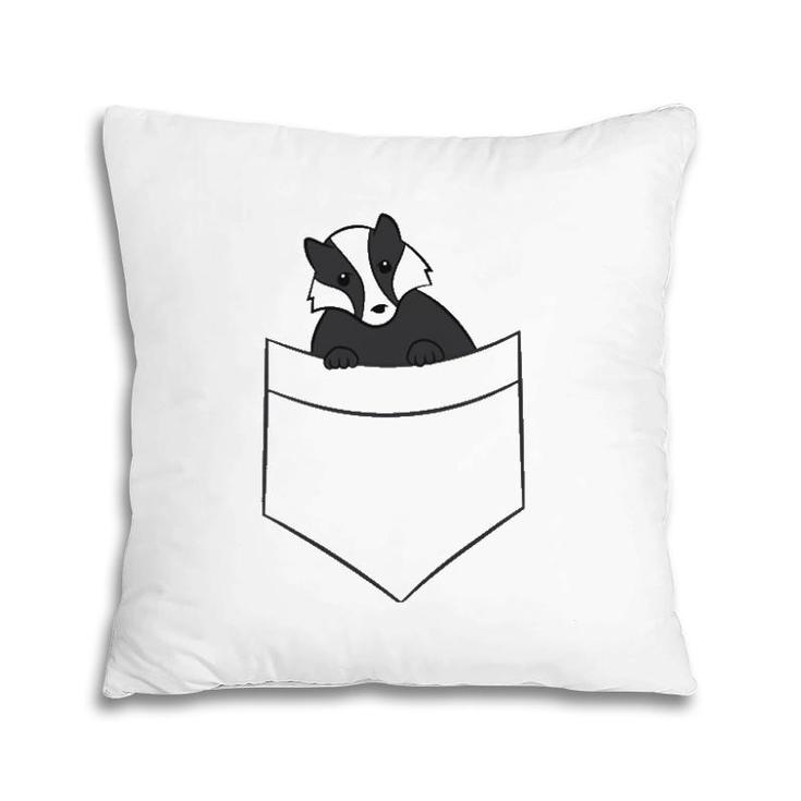 Cute Honey Badger In The Pocket Honey Badger Pillow | Mazezy