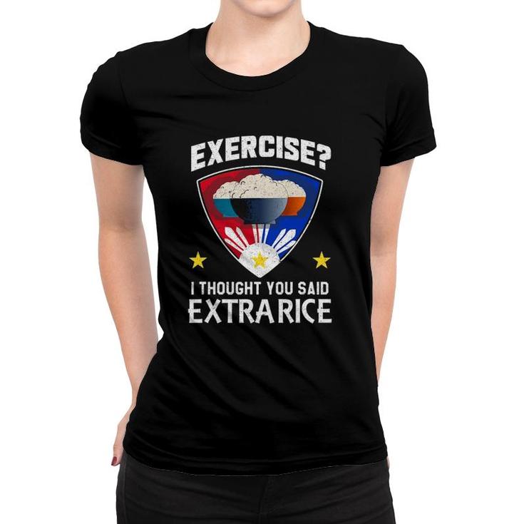Funny Filipino Extra Rice Exercise Philippine Funny Pinoy Hoodie | Mazezy