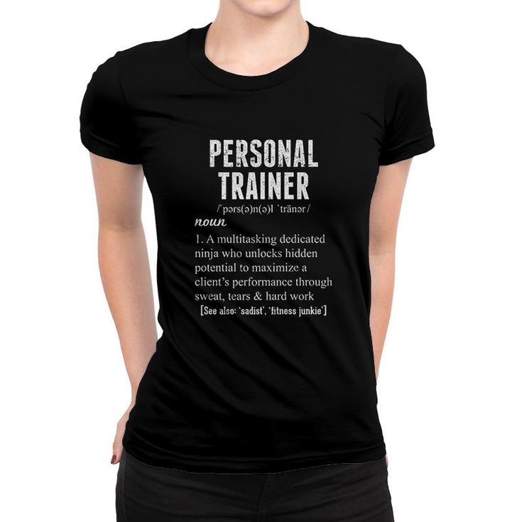 Personal Trainer Definition Personal Trainer Gifts Women T-shirt ...