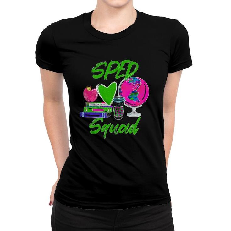 Sped Squad Special Ed Teacher Back To School Coffee Lover Women T-shirt ...