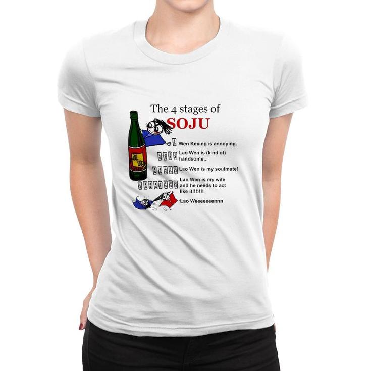 The Four Stages Of Soju Women T-shirt | Mazezy