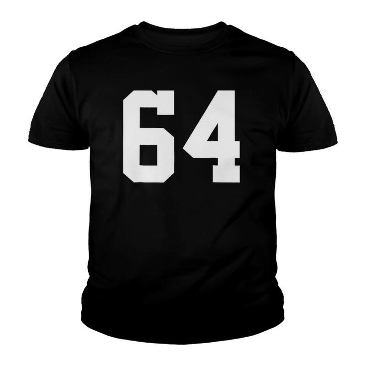 64 Team Sports Jersey Number Front & Back Player Fan Tee T-Shirt | Mazezy