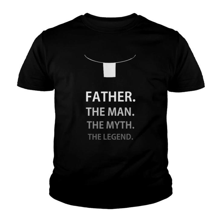 Mens Priest Father's Day Priest Humor Mens Back Print T-shirt | Mazezy