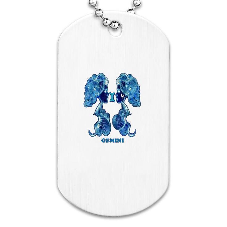 Gemini Personality Astrology Zodiac Sign Horoscope Design Dog Tag | Mazezy