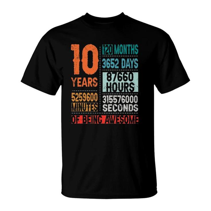 10 Years 120 Months Of Being Awesome 10Th Birthday Countdown Father'S ...