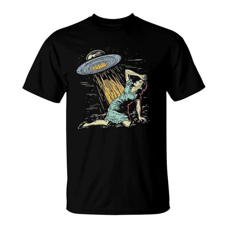 Alien Ufo Abduction Woman T Father'S Day T-Shirt | Mazezy