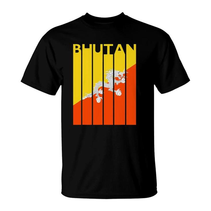Bhutan Vintage Bhutan Flag Tee Bhutanese Flag T-Shirt | Mazezy