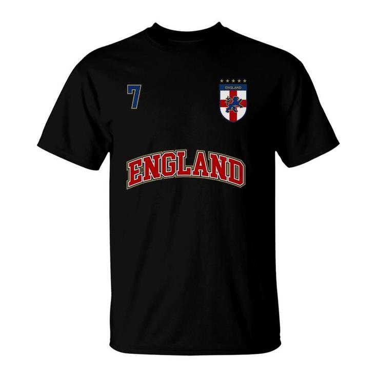 England Football Team Number 7 Sports English Flag T-Shirt | Mazezy
