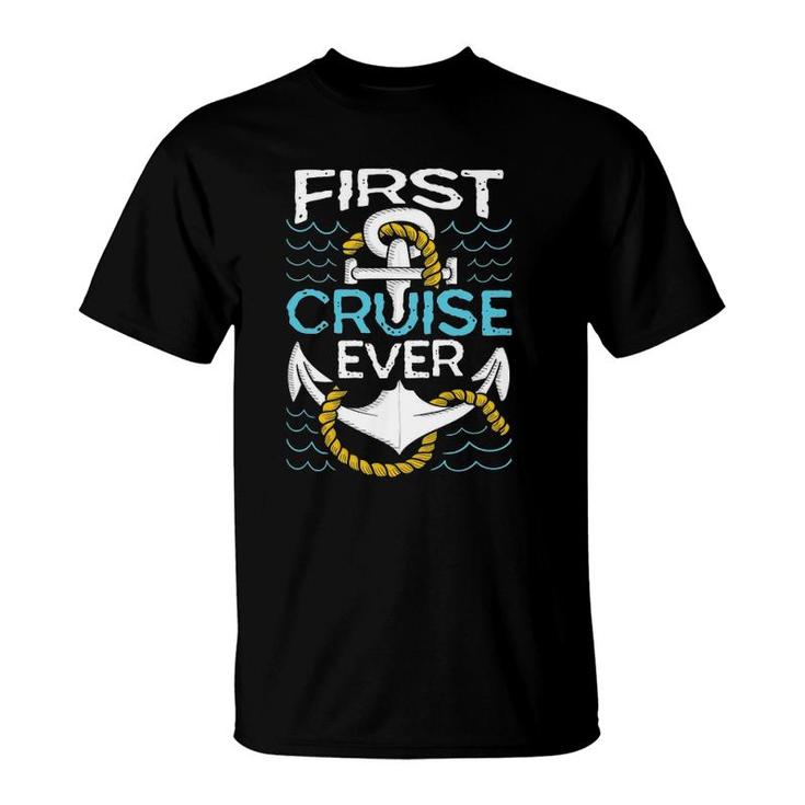 First Cruise Ever Cruising Ship Vacation Boat Anchor Gift T-Shirt | Mazezy