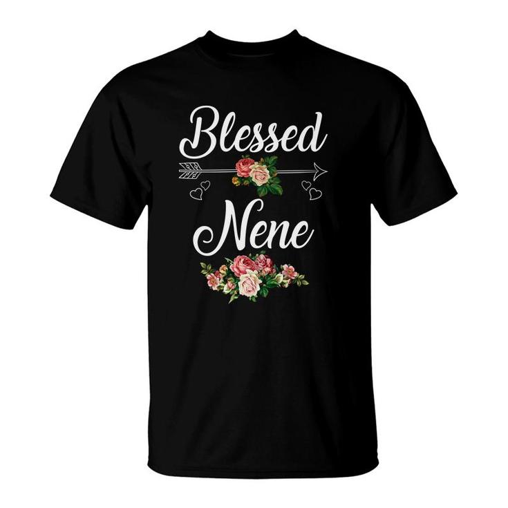 Flower Blessed Nene Black T-Shirt | Mazezy