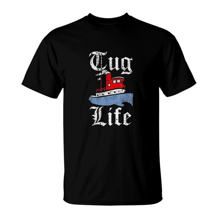 Funny Tugboat Tug Life Tugboat T-Shirt | Mazezy