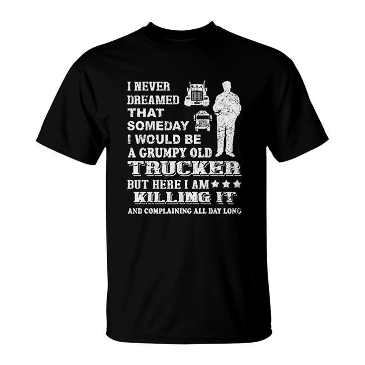 Grumpy Old Trucker T-Shirt | Mazezy