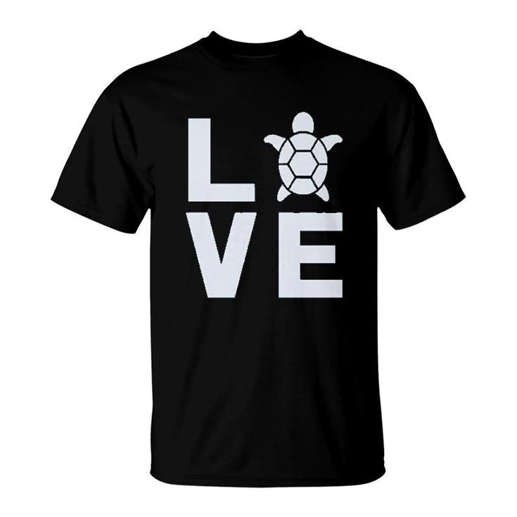 I Love Turtles Animal Lover Turtle Cute T-Shirt | Mazezy