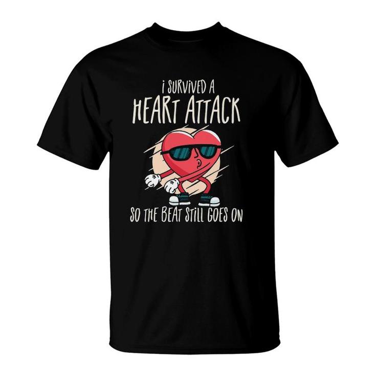 I Survived A Heart Attack Vintage Heart Attack Survivor T-Shirt | Mazezy