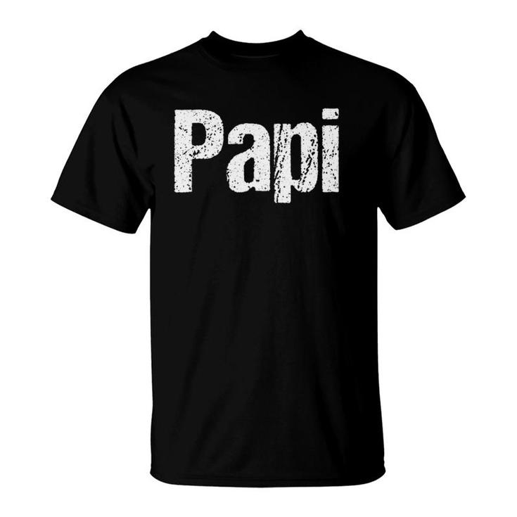 Mens Fun Father's Day For Dad Papi Hispanic Latino T-Shirt | Mazezy