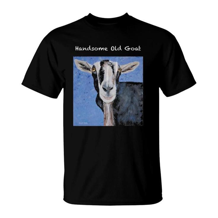 Mens Handsome Old Goat Funny T-Shirt | Mazezy