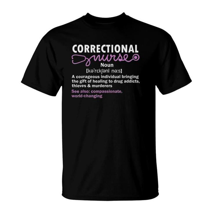 Nurse Funny Correctional Nurse Definition Gif T-Shirt | Mazezy