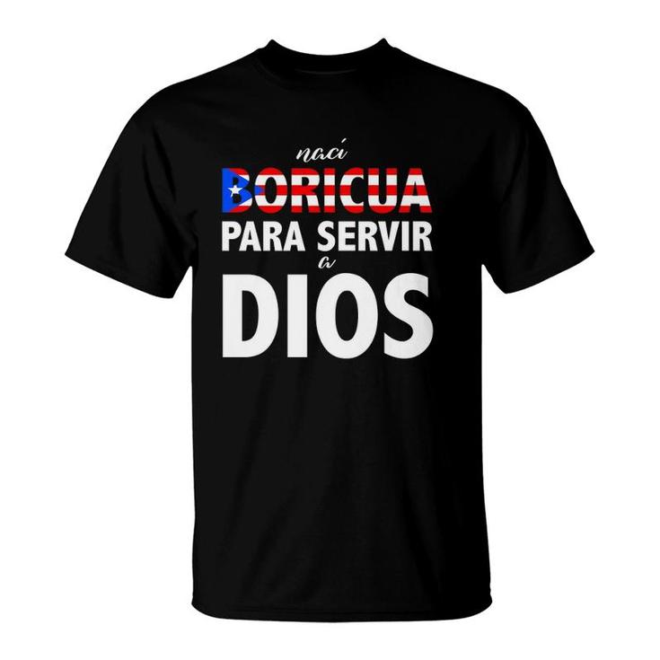Puerto Rican Flag Frases Religiosas Bandera Puerto Rico T-Shirt | Mazezy