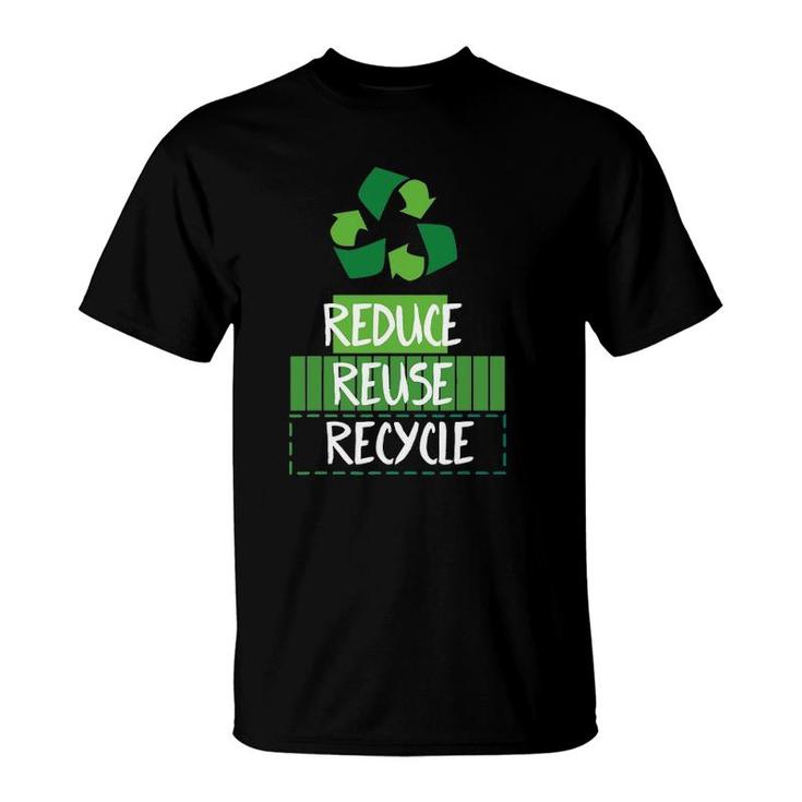 Reduce, Reuse, Recycle Environmental Care Design T-Shirt | Mazezy