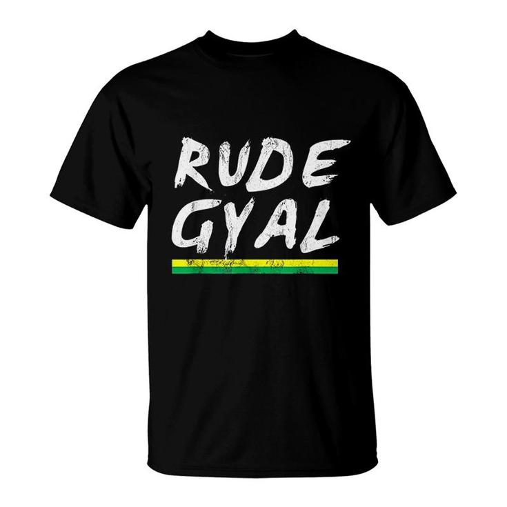 Rude Gyal Jamaican T-Shirt | Mazezy