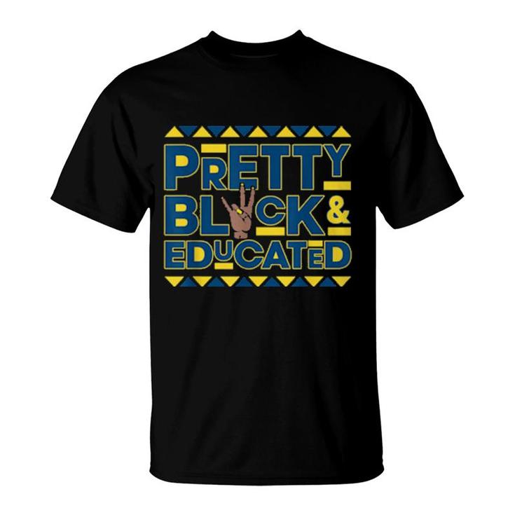 Sgrho 1922 Hand Sign Pretty Gamma Black Educated Rho Poodle T-Shirt ...