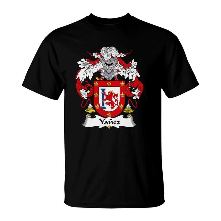 Yanez Coat Of Arms Family Crest T-Shirt | Mazezy