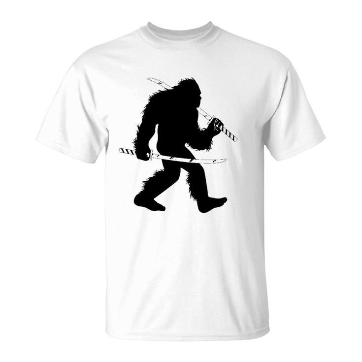 Bigfoot Samurai With Katana Japanese Sasquatch T-Shirt | Mazezy