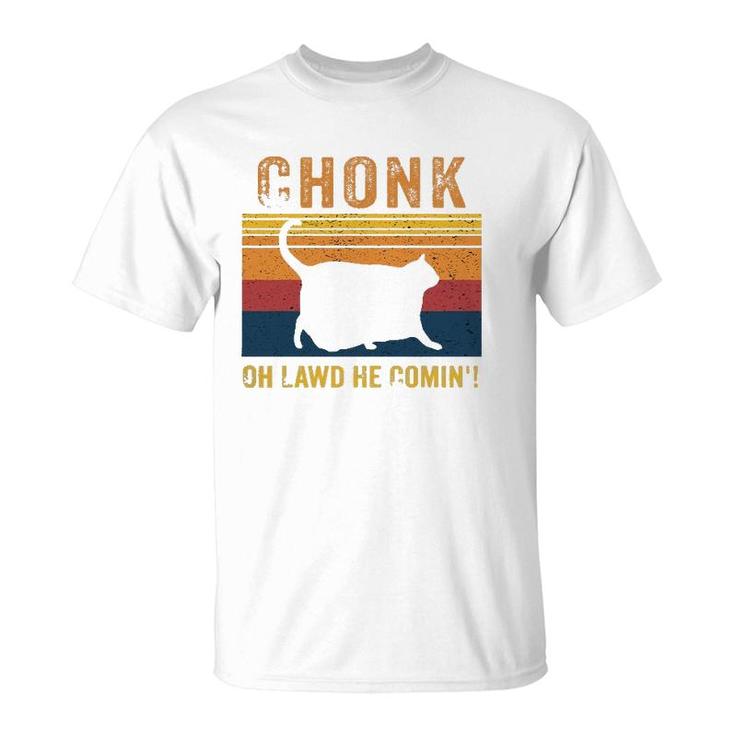 Funny Chonk Cat A Retro Meme Style Vintage Cats Memes T-Shirt | Mazezy